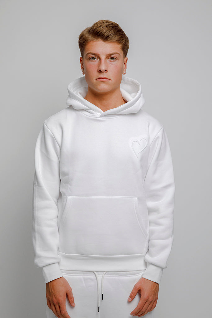 Embossed Hoodie - White – Doublés